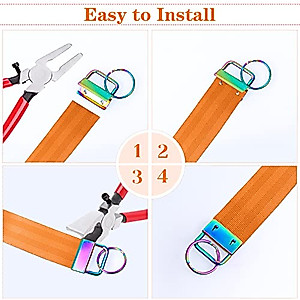 Key Fob Hardware, modacraft 42PCS 1 Inch 7 Colors Keychain Hardware Set Key Fob Hardware for Wristlet Keychain, Key Lanyard and Key Chain Making Hardware Supplies