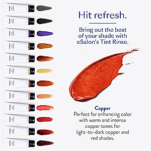 eSalon Color Depositing Hair Color Booster Treatment - Tint Rinse Hair Toner & Enhancer - Professional-Grade Mask - Apply with Shampoo & Conditioner (Copper)