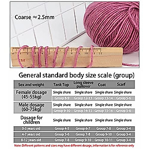 50g x 2 Balls Cotton Acrylic Yarn for Knitting & Crocheting, Soft Medium Thick Skeins Cotton Yarn for Knitting Clothes Hats Sweaters Dolls