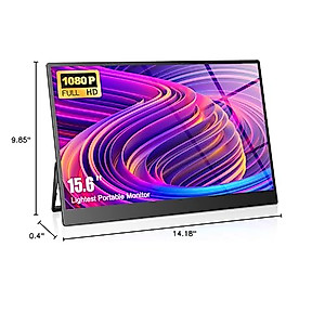 Aekegrep 15.6" Touch Screen Portable Monitor,Touch Screen Monitor FHD 1080P USB C HDMI IPS External Touchscreen Monitor Display Screen for Laptop PC Phone Mac Xbox PS5/PS4 Switch