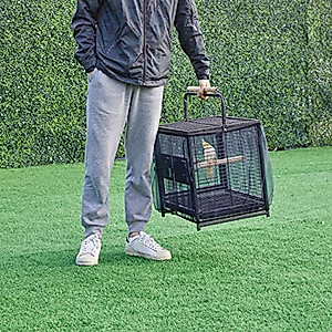 Yaheetech 25.5 inch Metal Bird Carrier Parakeet Travel Carrier w/Portable Handle and Seed Guard for Cockatiels Budgies Parrotlets Lovebirds