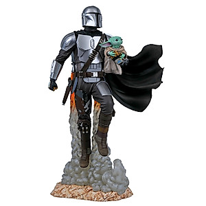 Diamond Select Toys Star Wars Milestones: The Mandalorian & Child Statue, 16 inches