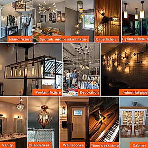 6-Pack 40 Watt T10 Clear Tubular Incandescent Light Bulb, Vintage Style Showcase Bulb,Showcase lamp, 2700K Soft White, E26 Medium Base, 280 Lumens,T10 Tubular Bulb