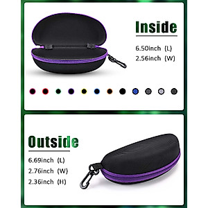 Weewooday 12 Pack Hard Shell Sunglasses Case Shell Eyeglassesc Travel Portable for Men Women (EVA)