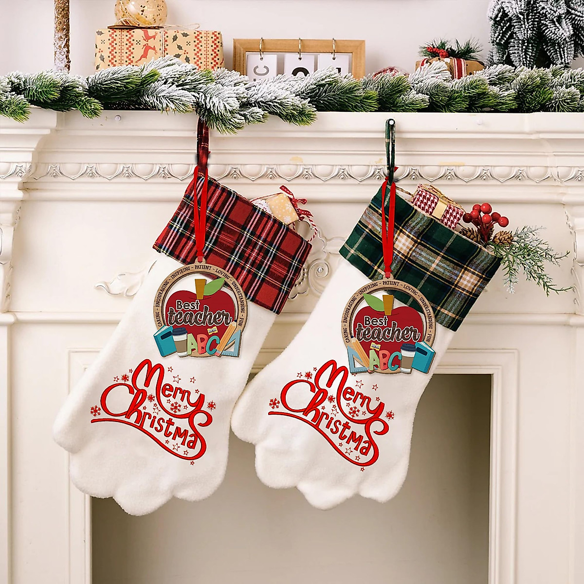 MUCHNEE Teacher Christmas Ornaments 2024, Gift For Teachers, End Of Year Teacher Gifts From Students University, Teacher Ornament, Thank You Appreciation Teacher Gift, Best Teacher Gifts For Women Men