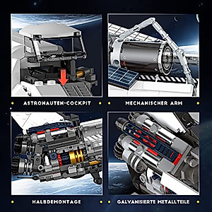 YESHIN Space Shuttle Building Blocks Kits with Mars Rover, Creative Collectible Display Spaceship Model Building Sets, Gift Toy for Kids Age 8+ /Adult Collections Enthusiasts (954Pieces)