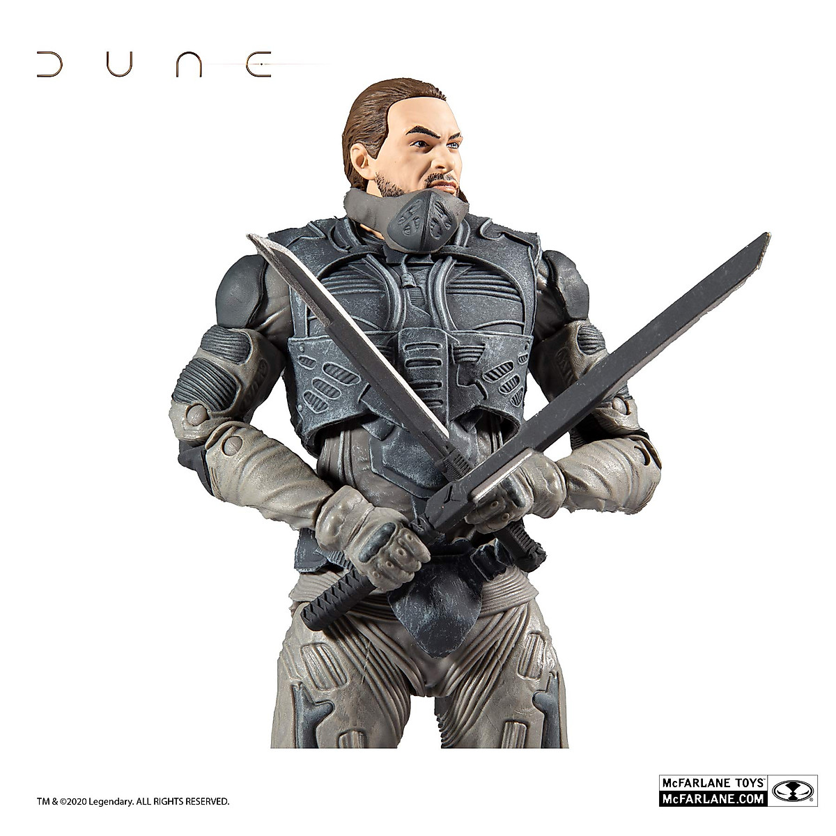 McFarlane Toys Dune Duncan Idaho 7-inch Action Figure with Build-A Glossu ‘Beast’ Rabban Figure Parts, Multicolor