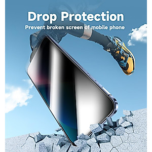 MAGIC JOHN 2 Pack for iPhone 13/13Pro/14 6.1 inch Privacy Glass Screen Protector, Auto Dust-Elimination, Bubble Free, Easy Installation