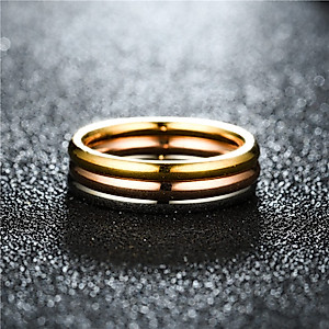 PAKULA 2mm Thin Stainless Steel Wedding Band Stackable Plain Comfort Fit Rings 3 Sets Size 13
