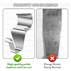 Gasuio 2024 New Vinyl Siding Hooks for Hanging Outdoor, Upgrade Heavy Duty Stainless Steel Hooks for Siding, No Hole Need Vinyl Siding Hooks Hangers for Hanging Outdoor Home Decor (#A1, 10PCS)