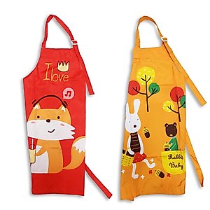 sanseble Kids Apron Art Painting Cooking Craft Gardening Toddlers Childs Boys Girls Smock with Pocket Waterproof