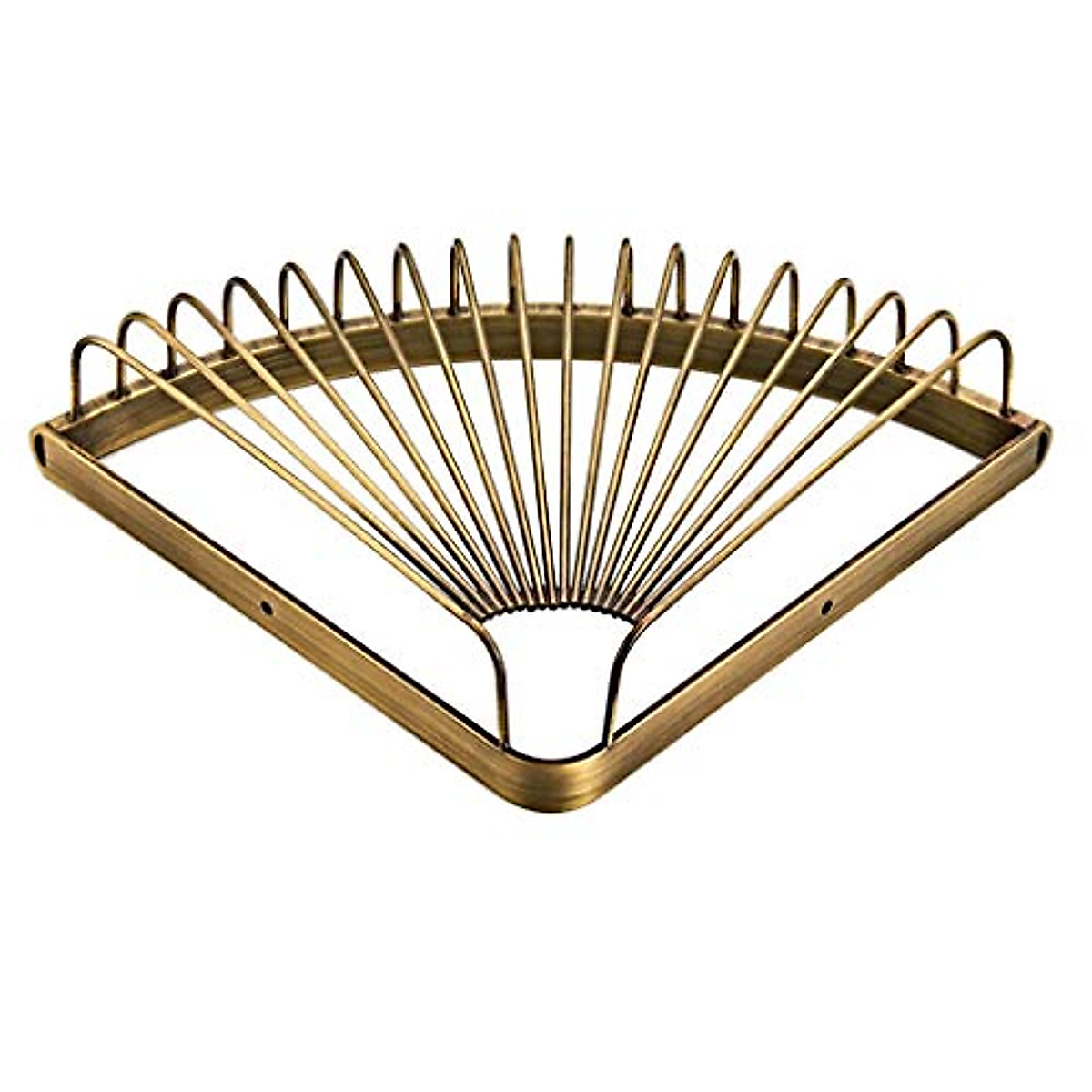 joyMerit Vintage Design Corner Shower Caddy, Brass Wall Mounted Bathroom Shelf, Storage Organizer for Toilet, Dorm and Kitchen - Bronze