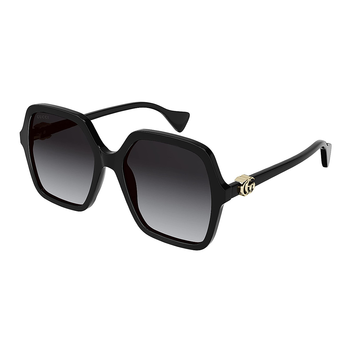 Gucci Square Sunglasses GG1072S 001 Black/Gold 56mm 1072