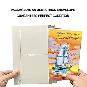 Birthday Card For Uncle | Made in America | Eco-Friendly | Thick Card Stock with Premium Envelope 5in x 7.75in | Packaged in Protective Mailer | Prime Greetings