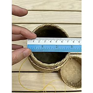 Small Bamboo Sticky Rice Box Storage Basket Container Multi-Purpose