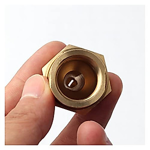 VIEUE Garden Drip Irrigation System Accessories 5 Pieces of 1/2" Copper Sprayer, Adjustable Spray Angle Direction, Slit Fan Nozzle, Nozzle with Gap (Color : Yellow)