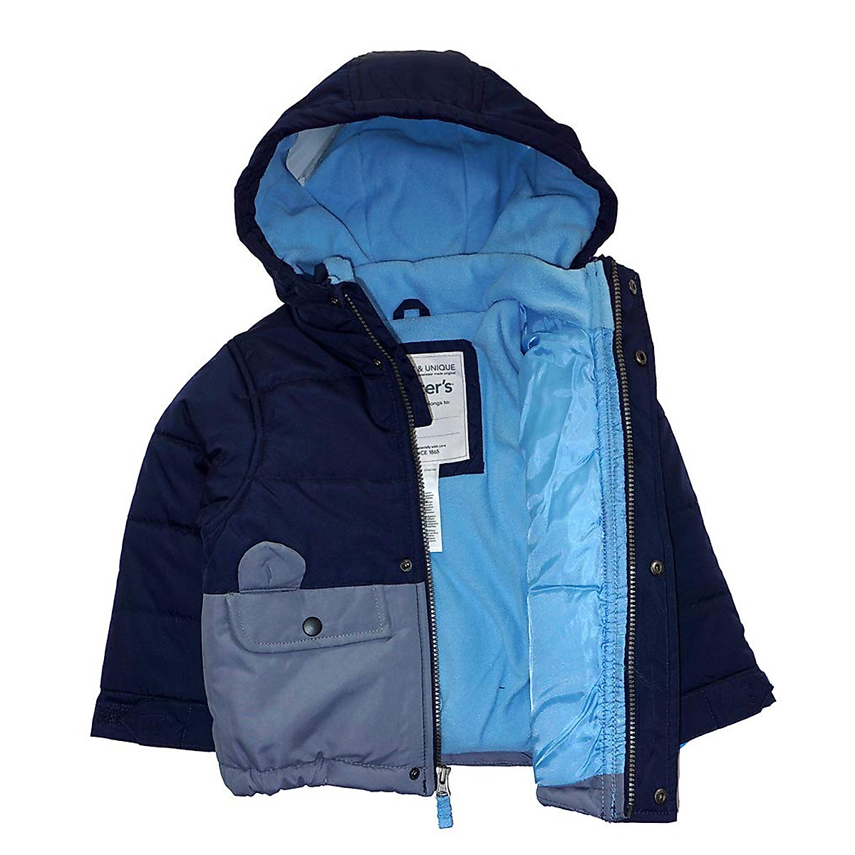 Carter's Boys' Toddler Heavyweight 2-Piece Skisuit Snowsuit, navy bear, 4T