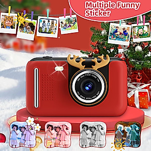 Kids Camera,Christmas Birthday Gifts for Boys and Girls Age 3-8,Kids Video Camera for Toddler 3 4 5 6 7 8 9 Years Old,1080P Volgging Toys Camera for Children Red