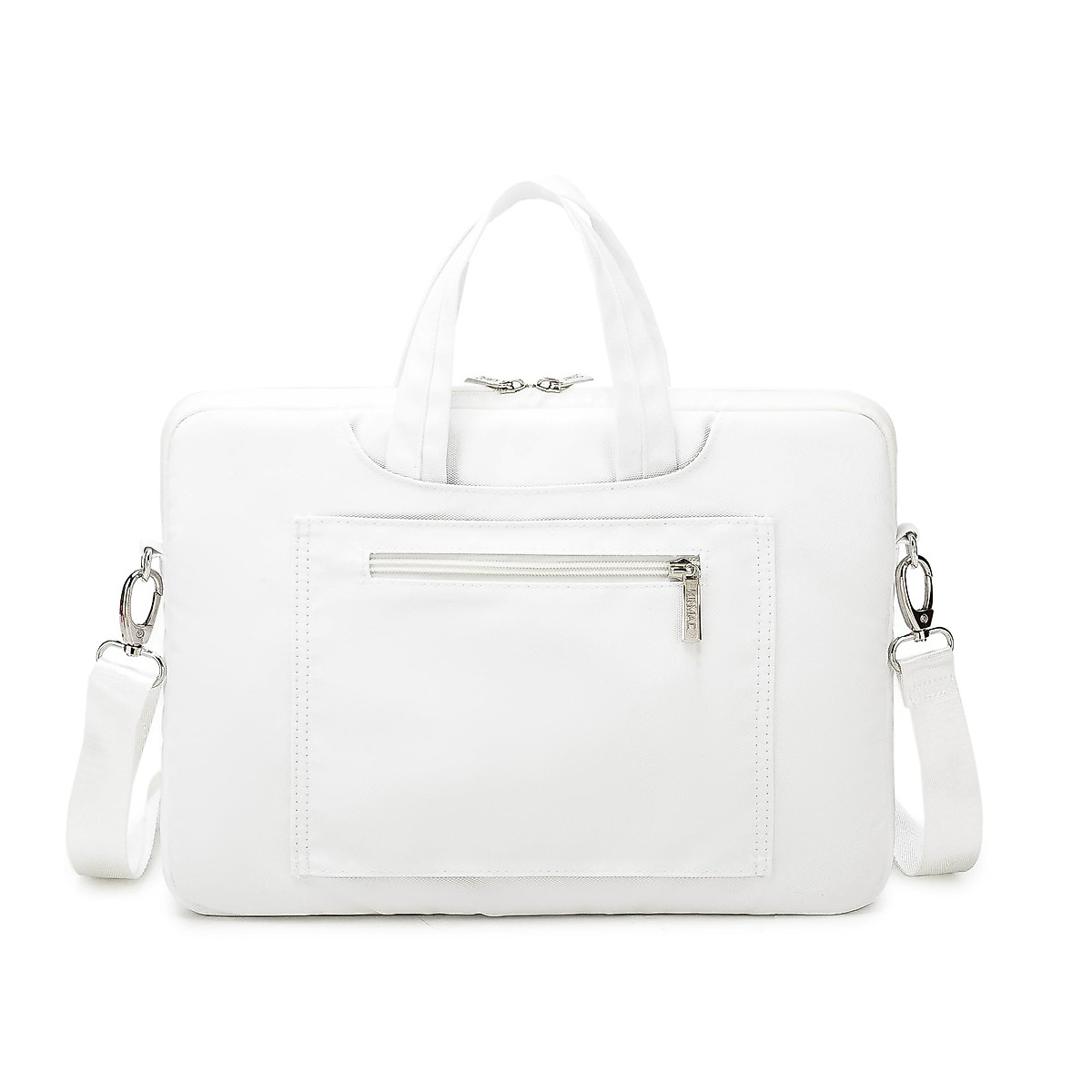 Kinmac White Embroider 360° Protective Laptop Shoulder Messenger Sleeve Briefcase case Bag For MacBook Pro/Air 13 inch,iPad Pro 12,MacBook 14 inch and 13 inch-14 inch Screen Laptop