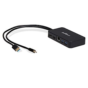 gofanco Mini DisplayPort (Thunderbolt 2) 1080p Video Dock/Docking Station - 1080p HDMI or DisplayPort (DP) - USB 3.0 and Gb Ethernet Adapter Hub for MacBook, Surface Pro 2/3/4/5 and Laptop (mDPDock)