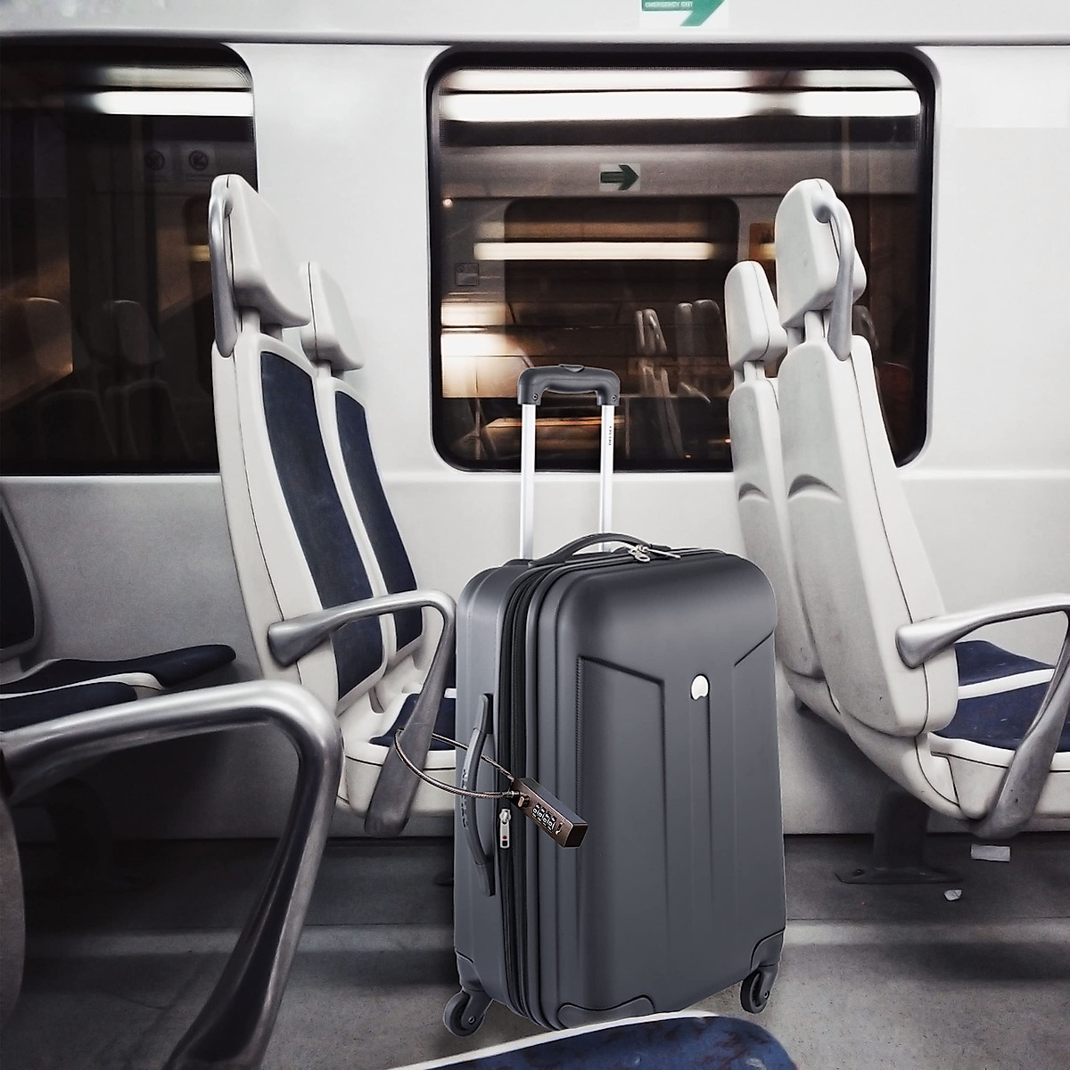 Zolunu Combination Lock Cable Security Steel Cable Luggage Lock Weatherproof with Resettable Code, Braided Steel Coated Anti-Theft Cable Lock