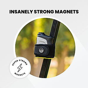 Stripebird - 2.0 Slim Golf Magnetic Rangefinder Strap (Black - Form Fitting & No Buckle Strap) - Golf Range Finder Magnetic Strap - Range Finder Golf Magnetic