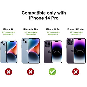 Shamo's Crystal Clear iPhone 14 Pro Case - Slim, Lightweight, and Durable Clear Acrylic Material for Enhanced Protection and Style - Easy to Install and Remove - Compatible with Wireless Charging