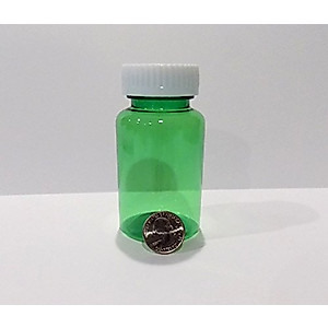 Preferred Vials-Plastic Medical Screw-Top Packer Bottles Wide Mouth Jars Clear Green 5 Ounce 40 Dram Size Package of 25 Units