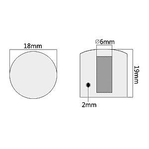 KAIY Set of 3 Black Metal Guitar Control Knob, Guitar Volume Tone Control Dome Knobs, Tele Telecaster or Guitar Bass Replacement Parts