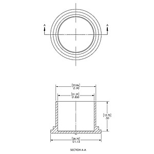 Caplugs EC-14 EC Series – Plastic Cap for Threaded Connectors, 1000 Pack, Red LD-PE, Nominal Thread Size 7/8" Flanged, Protective Closures, Dirt and Moisture Seals, Finishing, Masking, Easy Removal