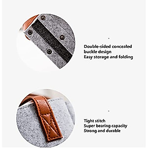 RuiYBuTi, Laundry Basket, Storage Bins Laundry Hamper Bag with Handle for Bedroom Laundry Room, Collapsible Felt Toy Storage Organizer Room Decor, Black