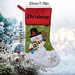 Busparst Personalized Christmas Stockings Set of 1 2 3 6 Custom Name Stockings for Christmas Customized Xmas Fireplace Decorations for Family Holiday Party.