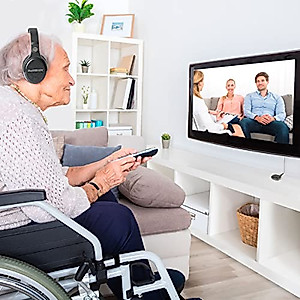 GOgroove TV Headphones Wireless for Seniors & Hearing Impaired – Easy Setup Plug and Play for TV Watching Headphones for Hard of Hearing – 10 Hour Battery Life, No Audio Delay, 2.4GHz RF Transmitter