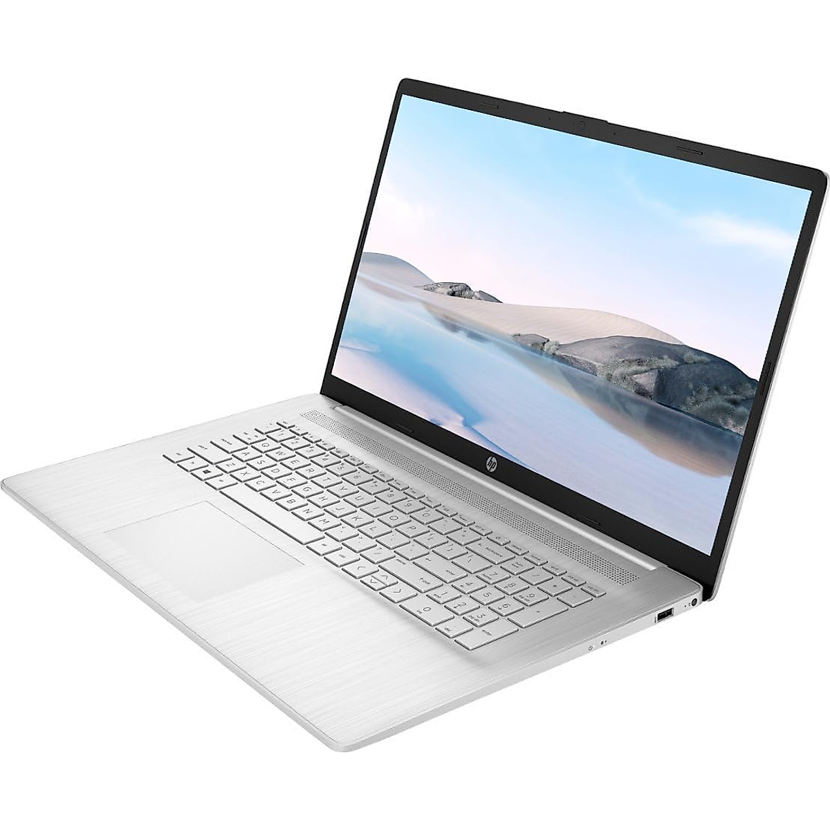 HP 17 Laptop, 17.3” HD+, Intel Quad Core i3-1125G4 Processor, 32GB RAM, 1TB SSD, Windows 11 Pro, Anti-Glare Display, Long Battery Life, Wi-Fi, Bluetooth, Webcam, HDMI, Alpacatec Accessories, Silver