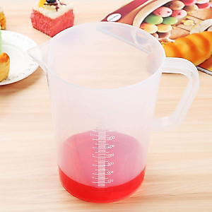 YiZYiF Kitchen Measuring Cup Plastic Graduated Pitcher Jug with Pour Spout and Lid for Cold Water Milk Tea Iced Juice Beer Without Lid 2000ml