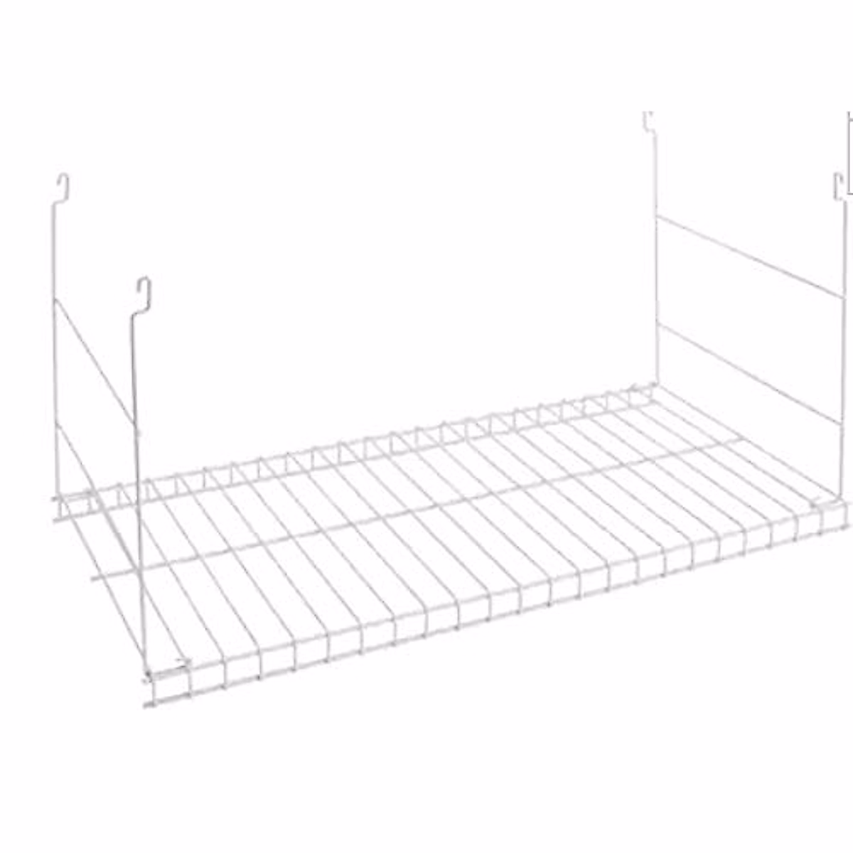 Rubbermaid Universal Closet 24 Inch Long Durable Steel Custom Wire Hanging Added Storage Shelf Accessory, White