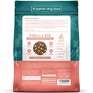 A Better | Salmon Dry Dog Food | Raw You Can See | High Protein Kibble + Freeze Dried Raw Dog Food