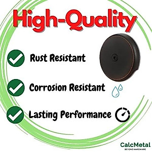 CalcMetal Single Hole Bathtub Drain Overflow Plate with One Matching Screws, Easy to Install, Venetian Bronze