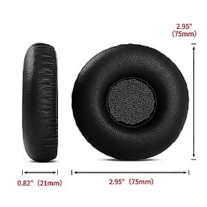 YunYiYi Upgrade Replacement Earpads Foam Compatible with House of Marley Positive Vibration 2 Wireless On-Ear Headphones Parts Ear Cushions (Black)
