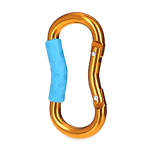 Nuby Stroller Hooks: 3pk, Green/Multi Color, Includes 1 Large & 2 Small Carabiner Hooks for Organizing Essentials