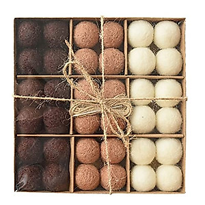 Christmas Wool 36 pcs/Box for Xmas Tree Home Party Decoration Colorful Wool Felt Ornament DIY Crafts Supplies