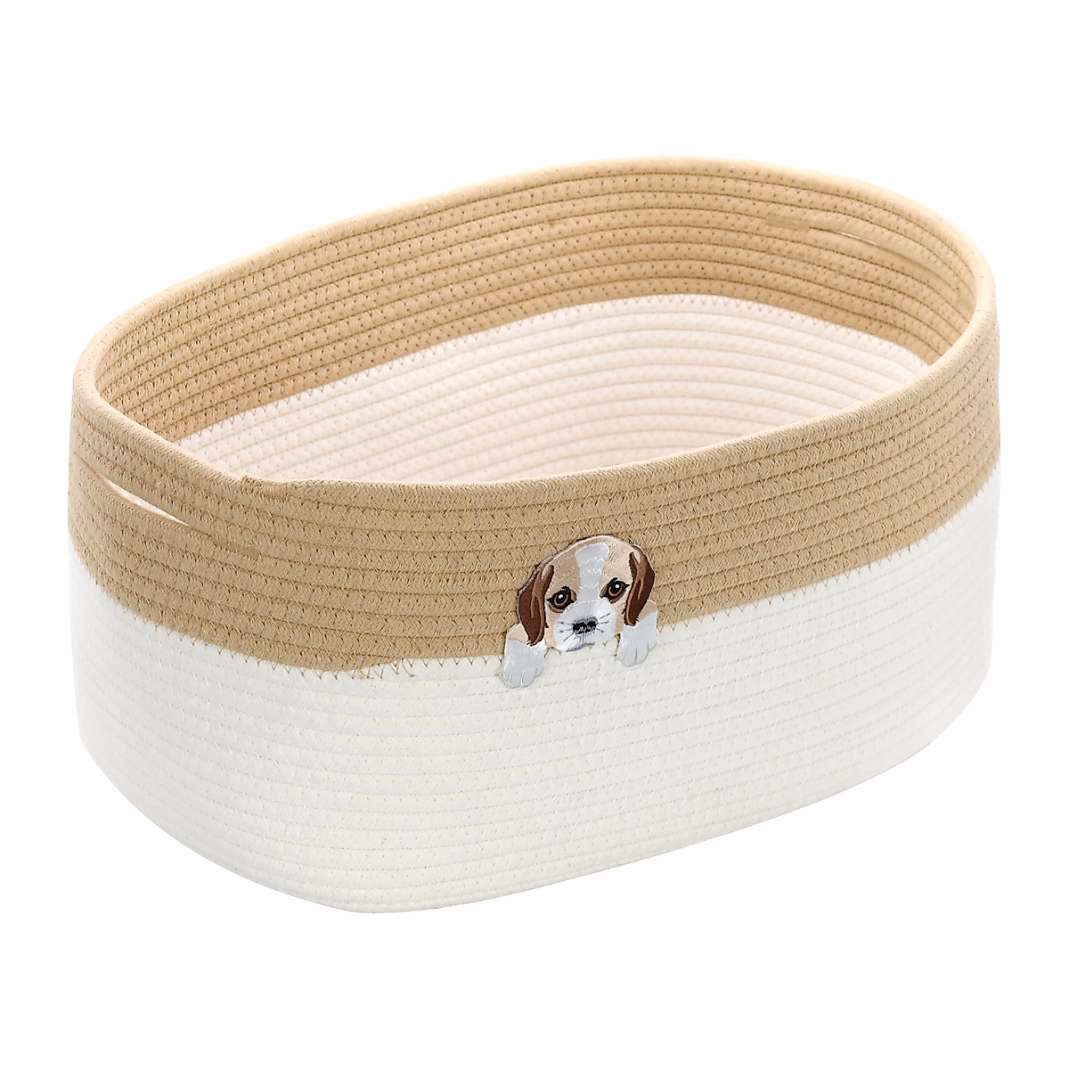 Generic LATCHI cotton rope Basket - Dog Toy, Pet Tool, Kid's Room, Laundry, Shelf, Towel, Nursery, Blanket Organizer - Gift - 18"" L x 12"" W x 10"" H (BEAGLE)