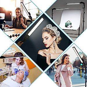 GSKAIWEN LED Video Light Battery Powered Photography Light Portable Handheld Wand,Dimmable 2800-5500K Photo Studio Light Kit with NP-550 Li-ion Battery and Stand for Portrait, YouTube,Outdoor Video