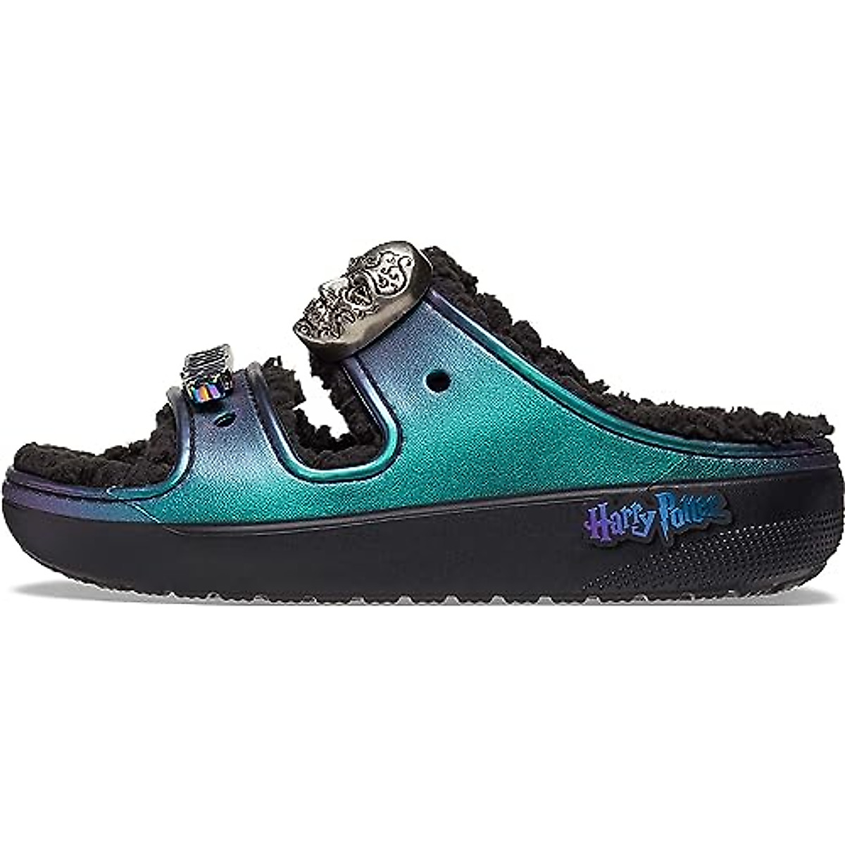 Crocs Unisex-Adult Classic Harry Potter Cozzzy Sandals Slide, Black, Numeric_5 US Men