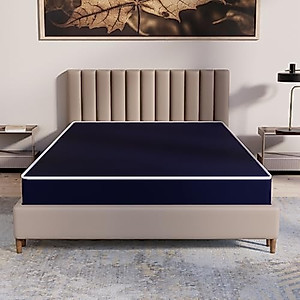 Greaton, 5/7/8/10 Inch Medium Firm Water-Resistance Vinyl Foam Mattress, Easy to Clean, Comfortable & Noise Free, Twin XL, Blue