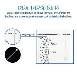 Salinity Tester, Aquarium Salinity Tester Seawater Salt Meter Fish Tank Salinity Measuring Device for Fish Tank Pond Saltwater Water
