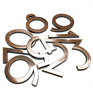 Diggoo 20 Pack Mailbox Numbers 0-9, 2 Inch High, Door Address Numbers Stickers for Apartment, House, Room, Office, Cars, Trucks, Bronze Plating Process Number Sign