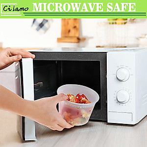 Deli Containers with Lids 48 Sets [8,16, 32 oz 16 Each ] - Disposable Soup Containers with Lids Freezer Safe, Plastic Containers for Restaurant, BPA Free | Portion Control | Leakproof | Microwave