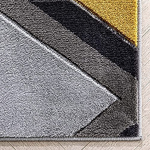 Well Woven Naya Gold Modern Geometric Diamond Boxes Pattern Area Rug