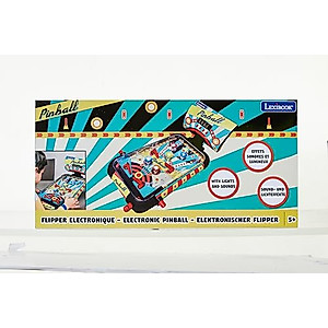 Lexibook Table Electronic Pinball, Action and Reflex Game for Children and Family, LCD Screen, Light and Sound Effects, JG610